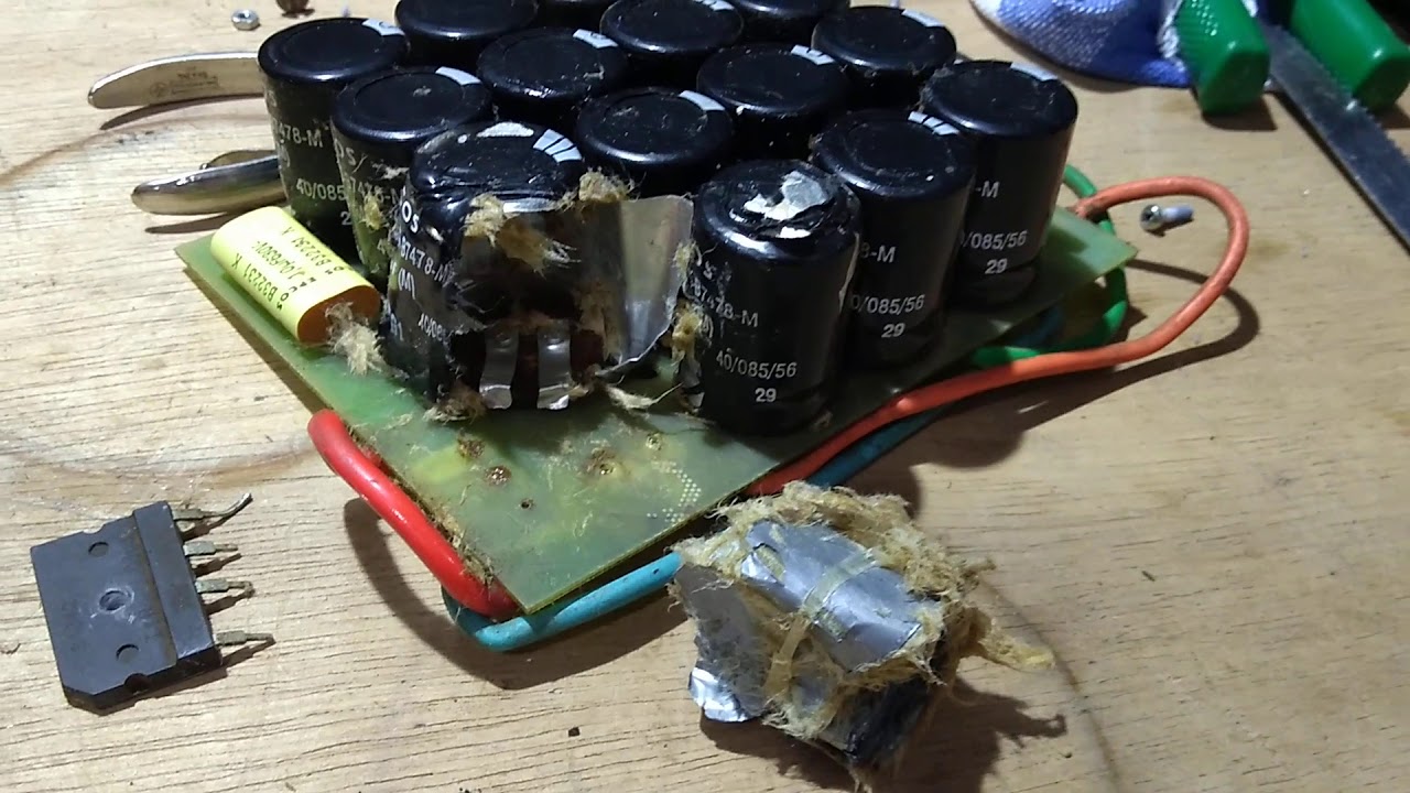 Capacitor estourado - YouTube