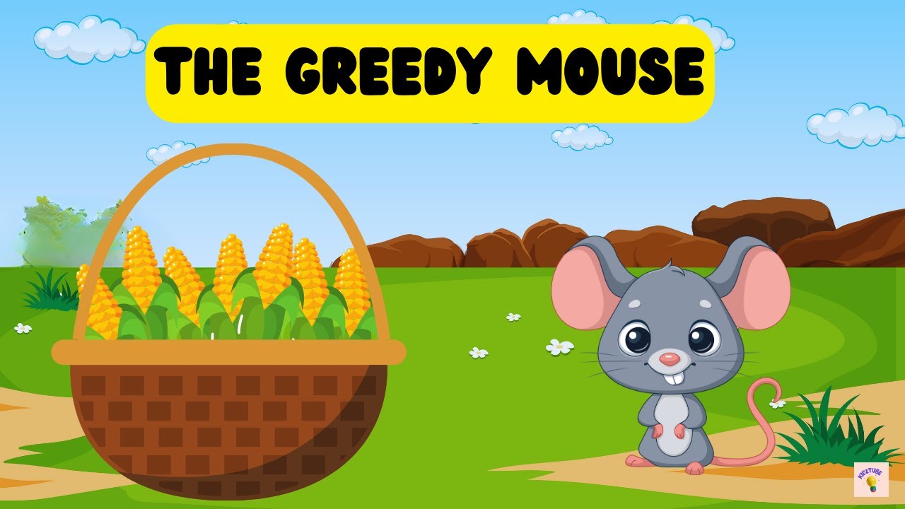 THE GREEDY MOUSE | The greedy mouse story |kids learning english|Moral ...