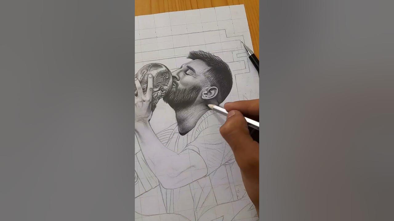 Lionel Messi Sketching 💥#shorts - YouTube