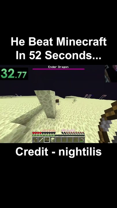bro beat minecraft in 52 seconds💀💀 - YouTube