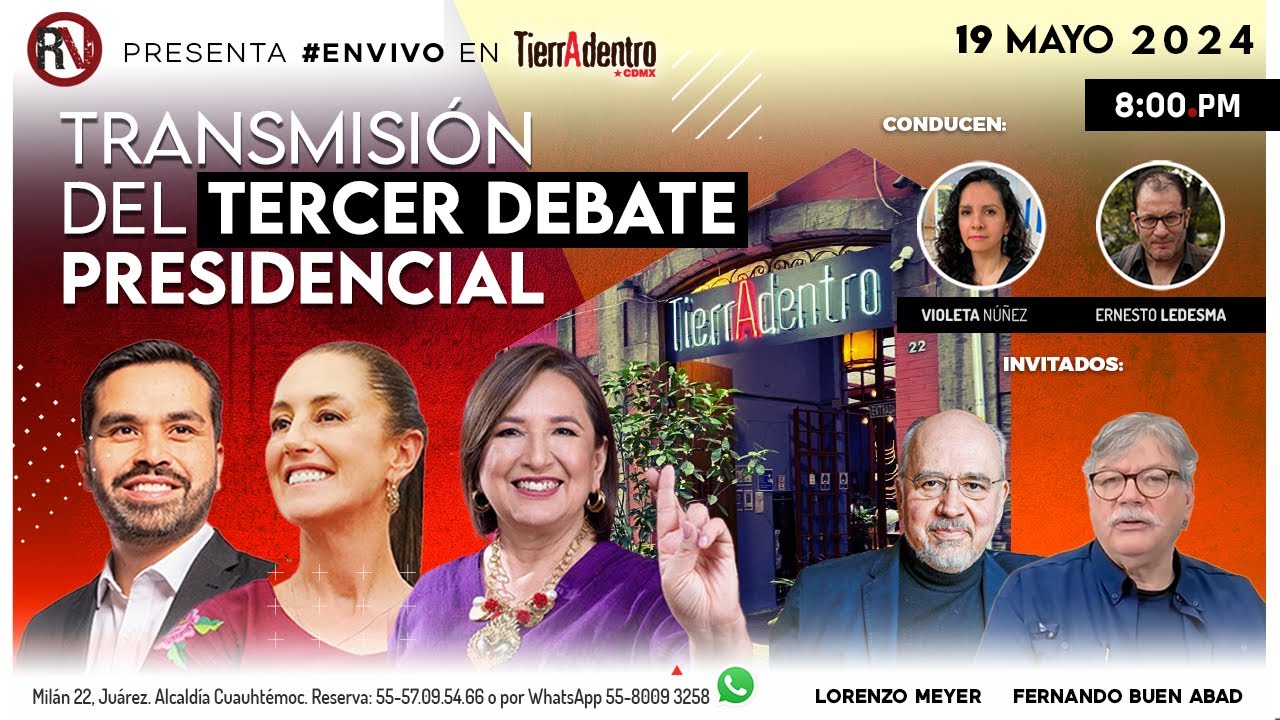 🔴 EN VIVO: Desde TierrAdentro ¡Transmisión del tercer debate ...