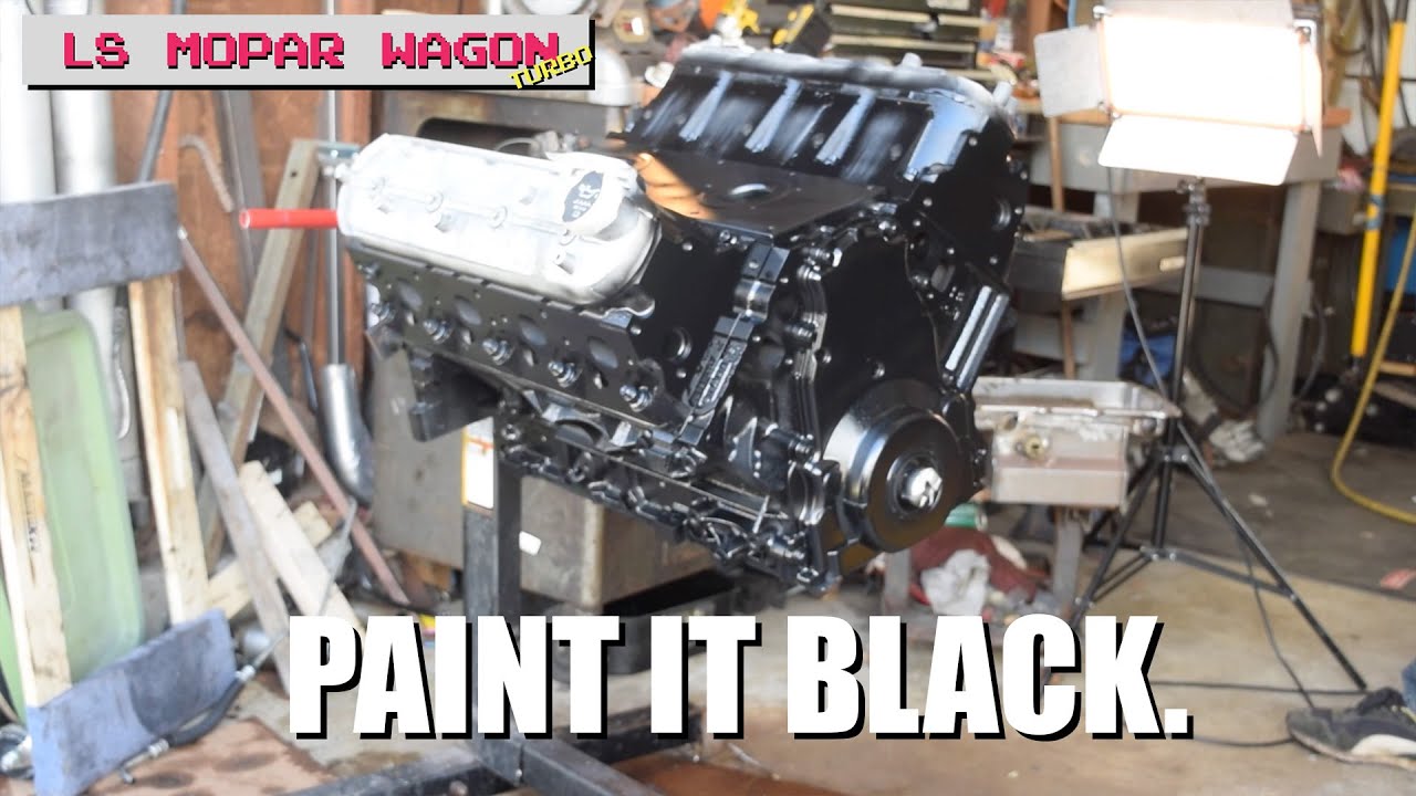 LS engine long-block cleanup and paint - YouTube
