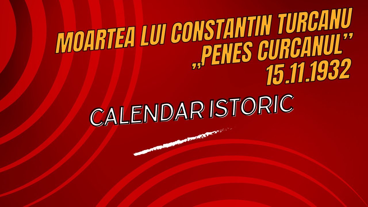 Penes Curcanul -Moartea lui Constantin Turcanu 15.11.1932 - YouTube