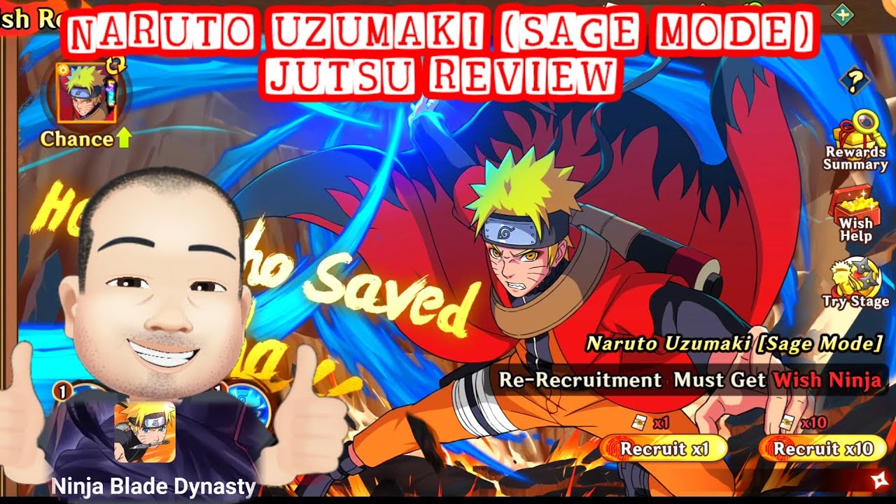 NARUTO UZUMAKI [SAGE MODE] JUTSU REVIEW ‼️ NINJA BLADE DINASTY - YouTube