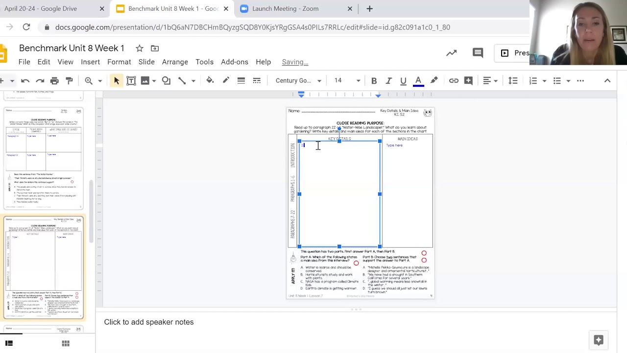 Benchmark Unit 8 Week 1 Day 2 - YouTube