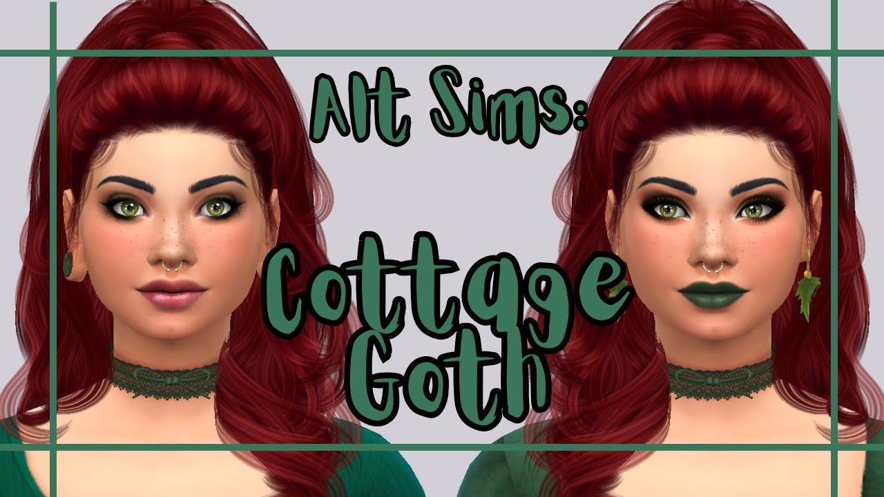🌿 Alternative Sims: Cottage Goth - Sims 4 + CC // Create A Sim 🌿 - YouTube