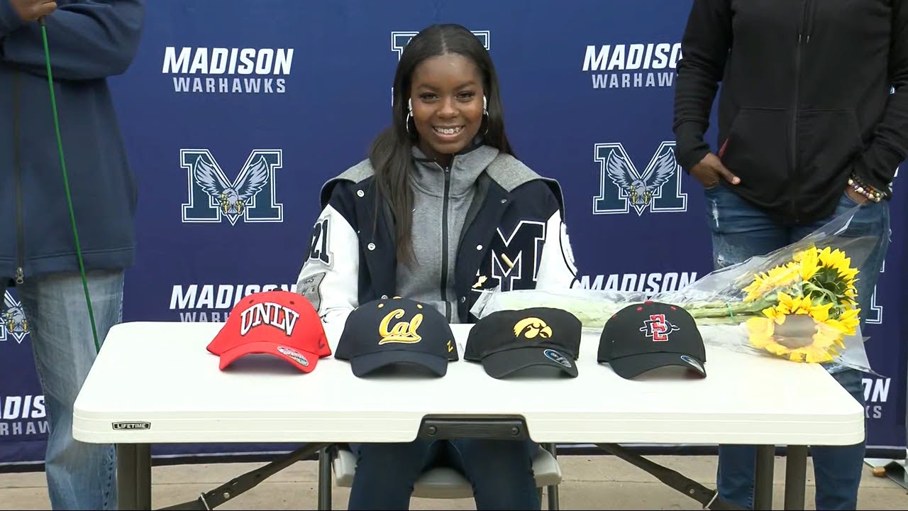 Madison High School's star athlete Aysha Shaheed makes college decision ...
