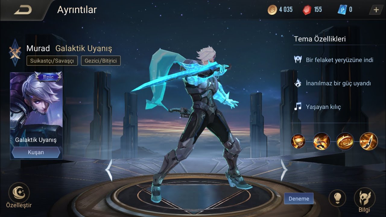 Murad New Skin: Galaktik Uyanış Arena of Valor AoV | 傳說對決 | RoV | Liên ...