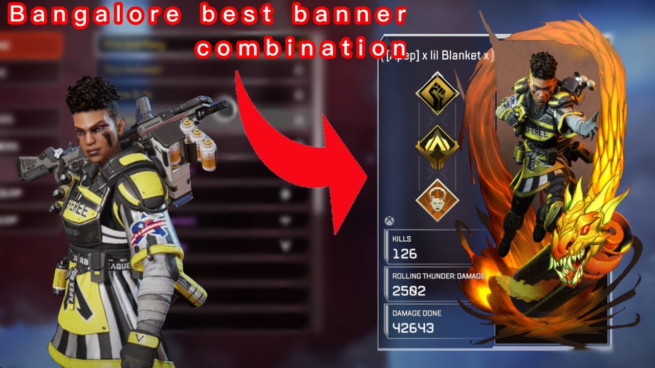 BANGALORE BEST BANNER COMBINATION apex legends - YouTube