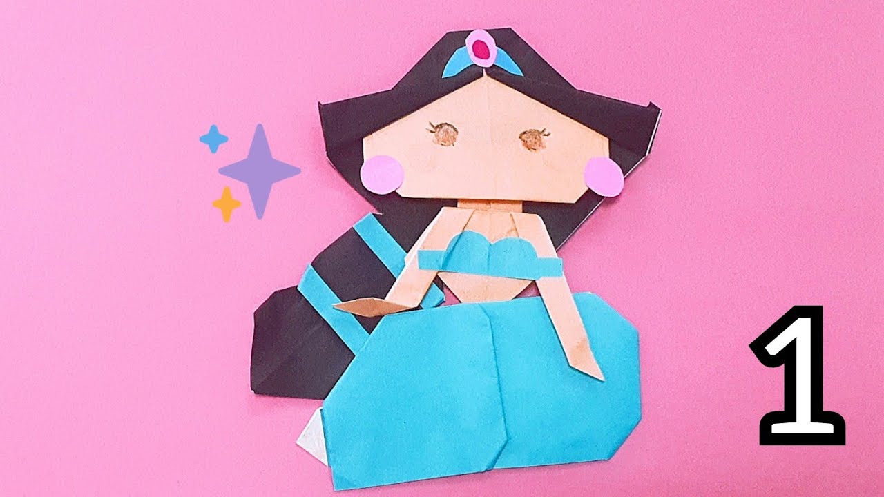 자스민 공주 종이접기 PART 1 Princess Jasmine origami - YouTube
