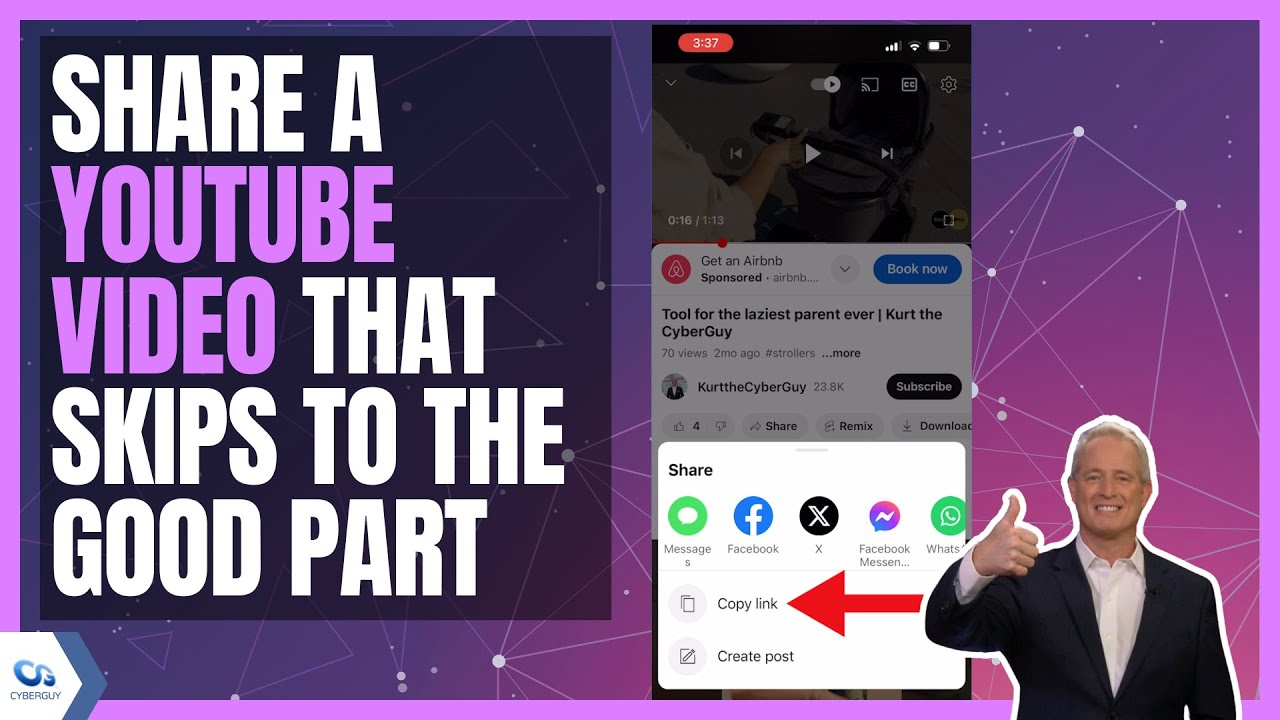 How to share a YouTube video starting at a specific time | Kurt the ...