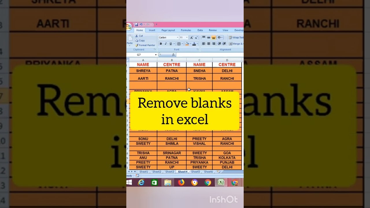 Remove Blanks In Excel shorts exceltutorial YouTube Remove Blanks In Excel shorts exceltutorial YouTube