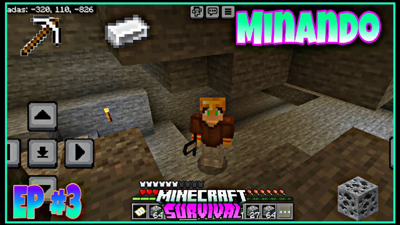 SERIE SURVIVAL MINECRAFT PE 1.20.71 CAPITULO #3 VAMOS A MINAR - YouTube