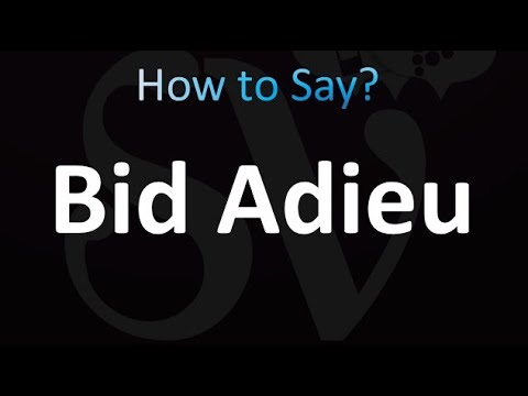 How to Pronounce Bid Adieu (Correctly!) - YouTube
