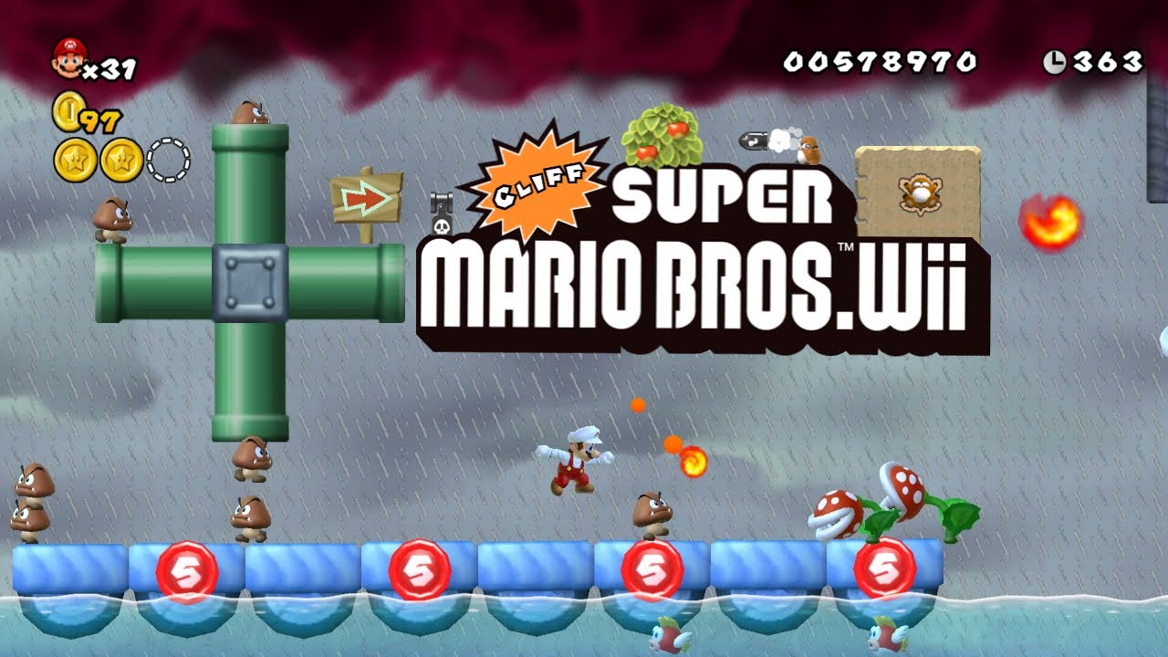 CLIFF Super Mario Bros Wii #5 Walkthrough 100% - YouTube