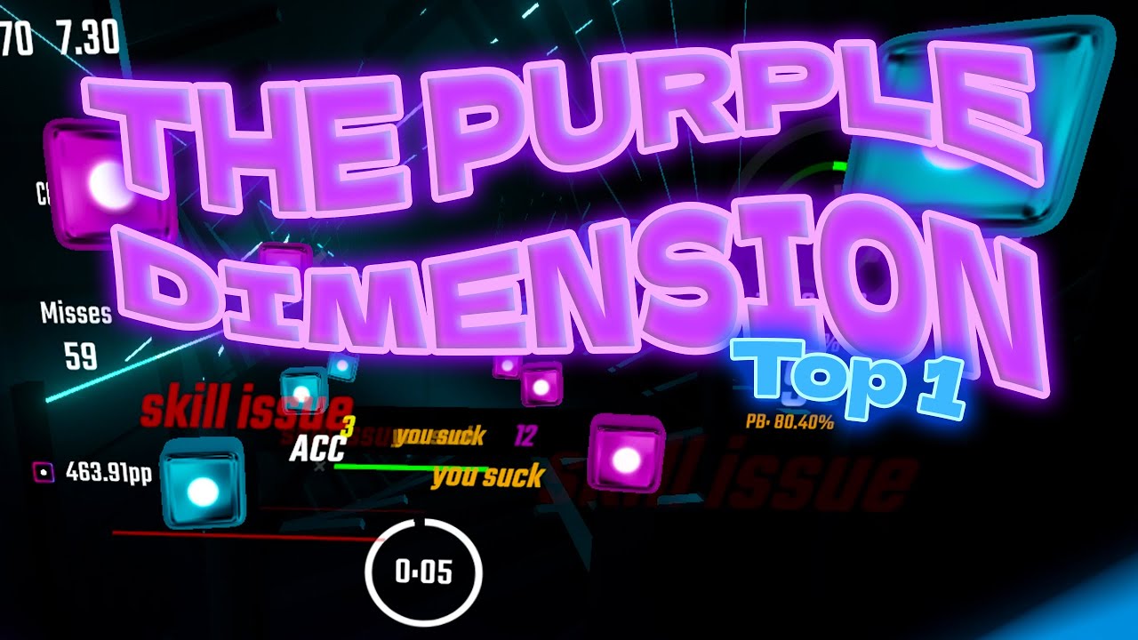 I BEAT THE HARDEST RANKED MAP | The Purple Dimension [Beat Saber] - YouTube