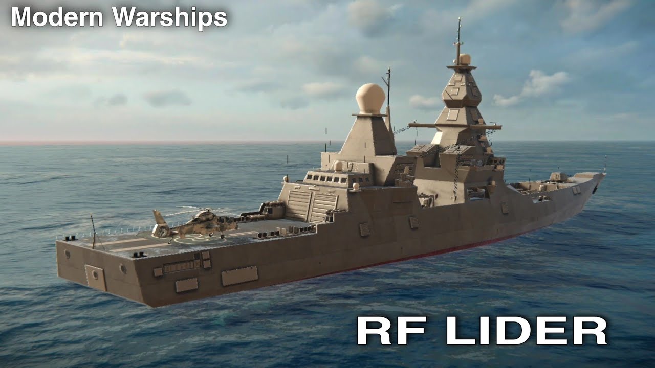 Modern Warships: destroyer RF LIDER in action. - YouTube