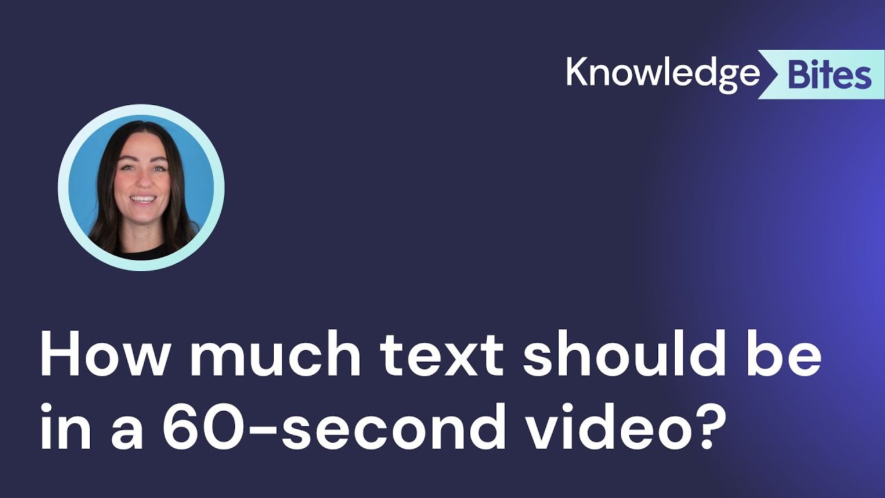 How much text should you include in a video scene? - YouTube