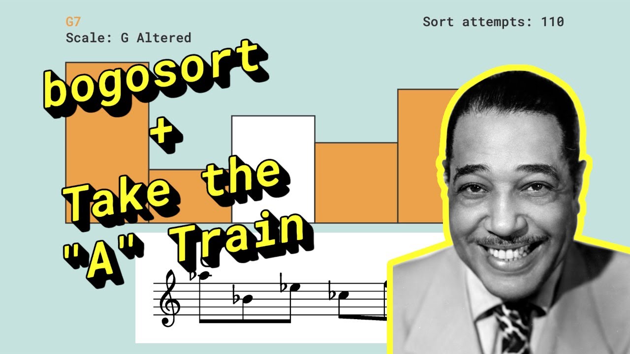 Bogosort Takes The A Train Until It Sorts The List Youtube