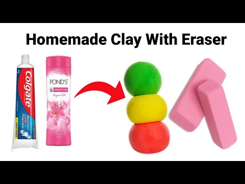 How to make Eraser/clay type Eraser at home easily making/how to make ...