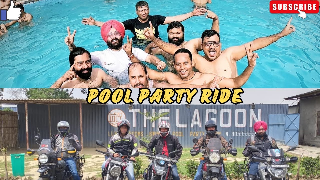 Bikers Take Over The Lagoon: Summer Pool Ride Madness! #subscribe # ...