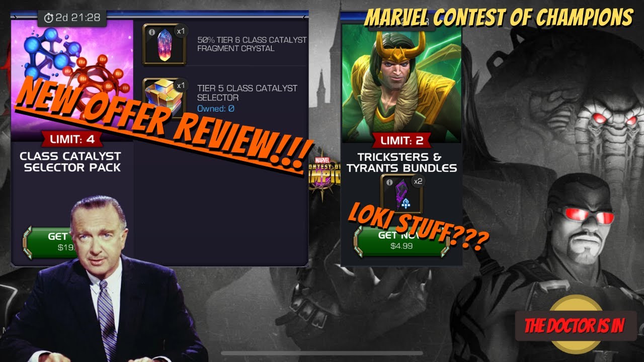 MCOC News and Views Class Catalyst Selector Pack and a Loki Event Let's ...