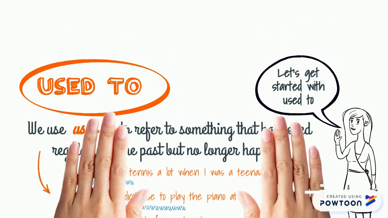 Used to, get used to and be used to. Differences and usage - YouTube
