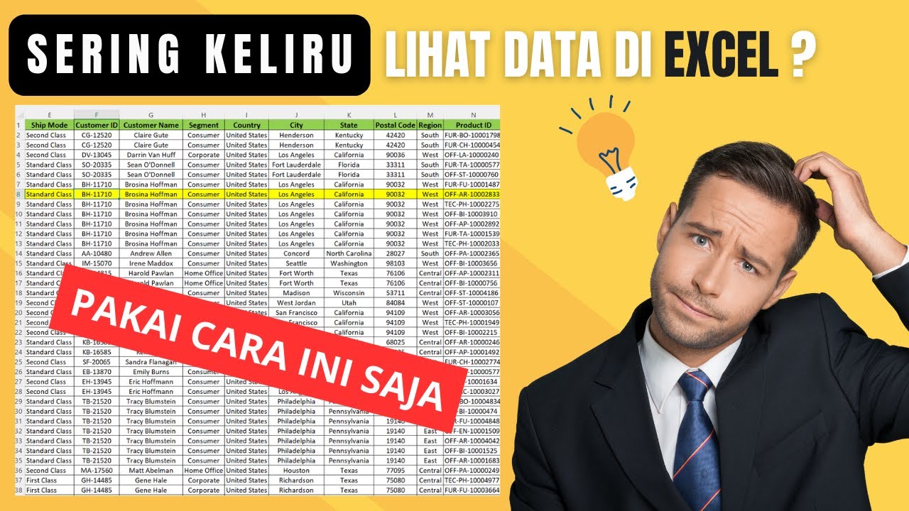 Cara Meng-Highlight Baris Data Tabel di Excel Agar Mudah Lihat Data ...