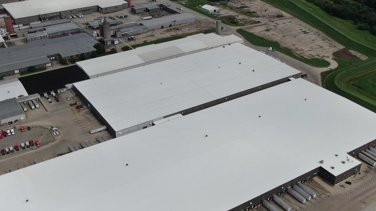 Southern Ohio Large Distribution Center Acrylic Roof Coating - YouTube