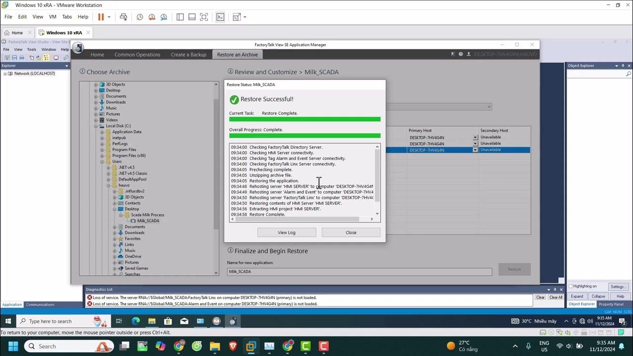 How to Restore Rockwell Scada .apa backup file by FTView Studio Software - YouTube