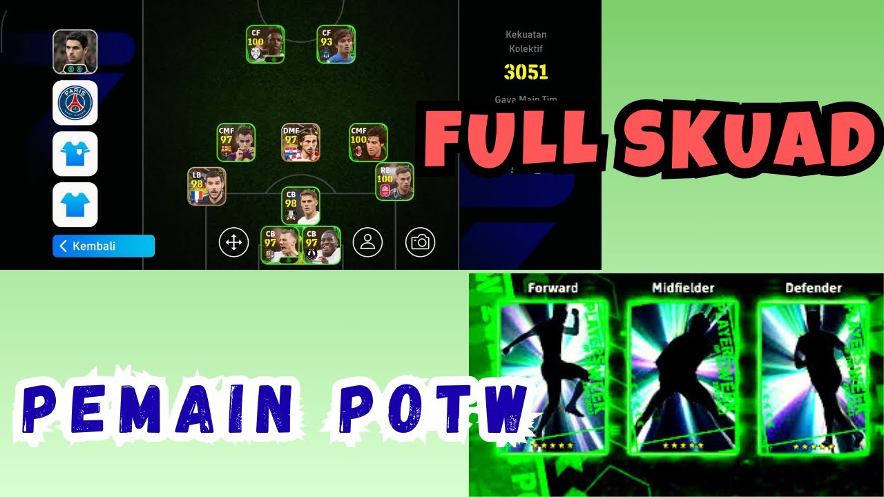 PAKE FULL SKUAD POTW EFOOTBALL 2026 MOBILE - YouTube