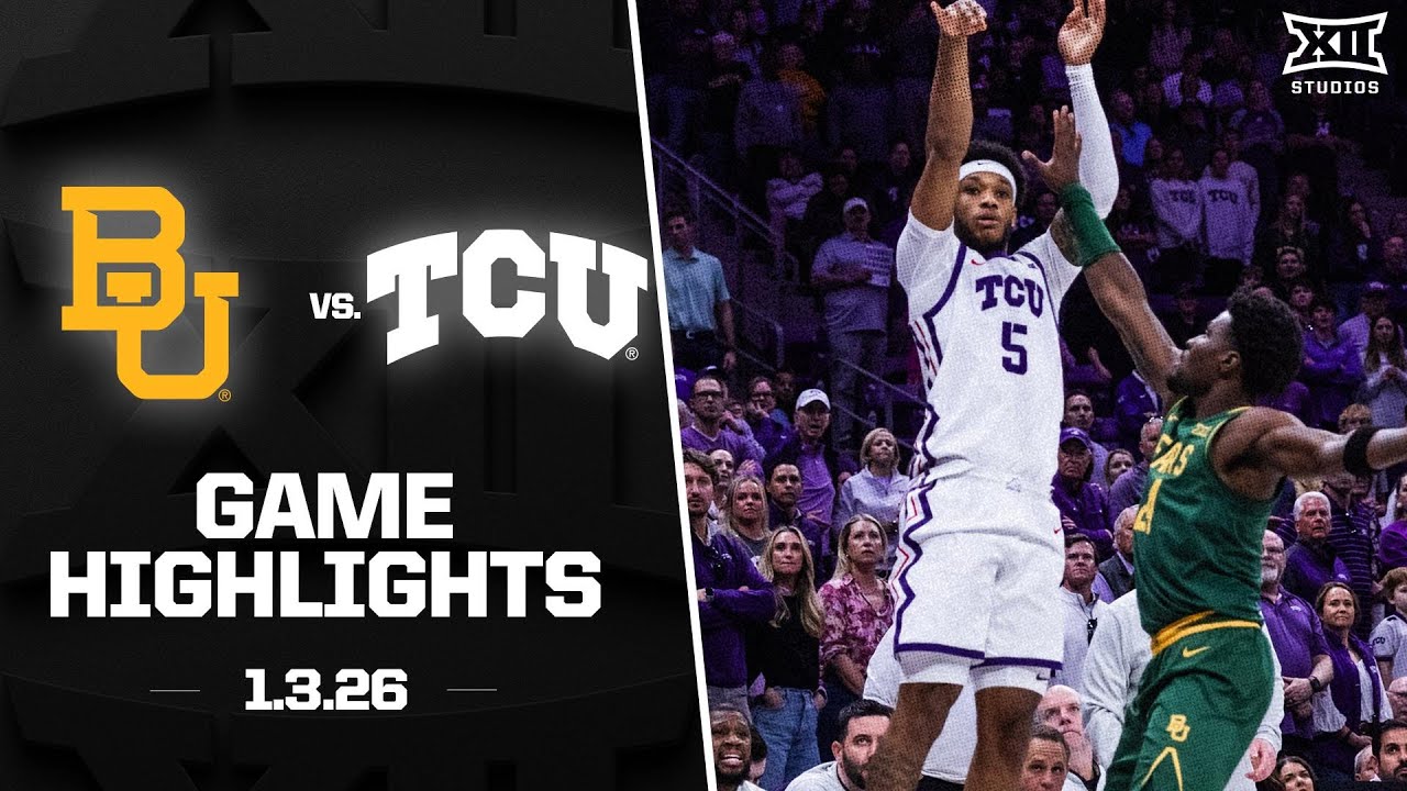 Baylor vs. TCU Game Highlights | 2025-26 Big 12 Men's Basketball - YouTube