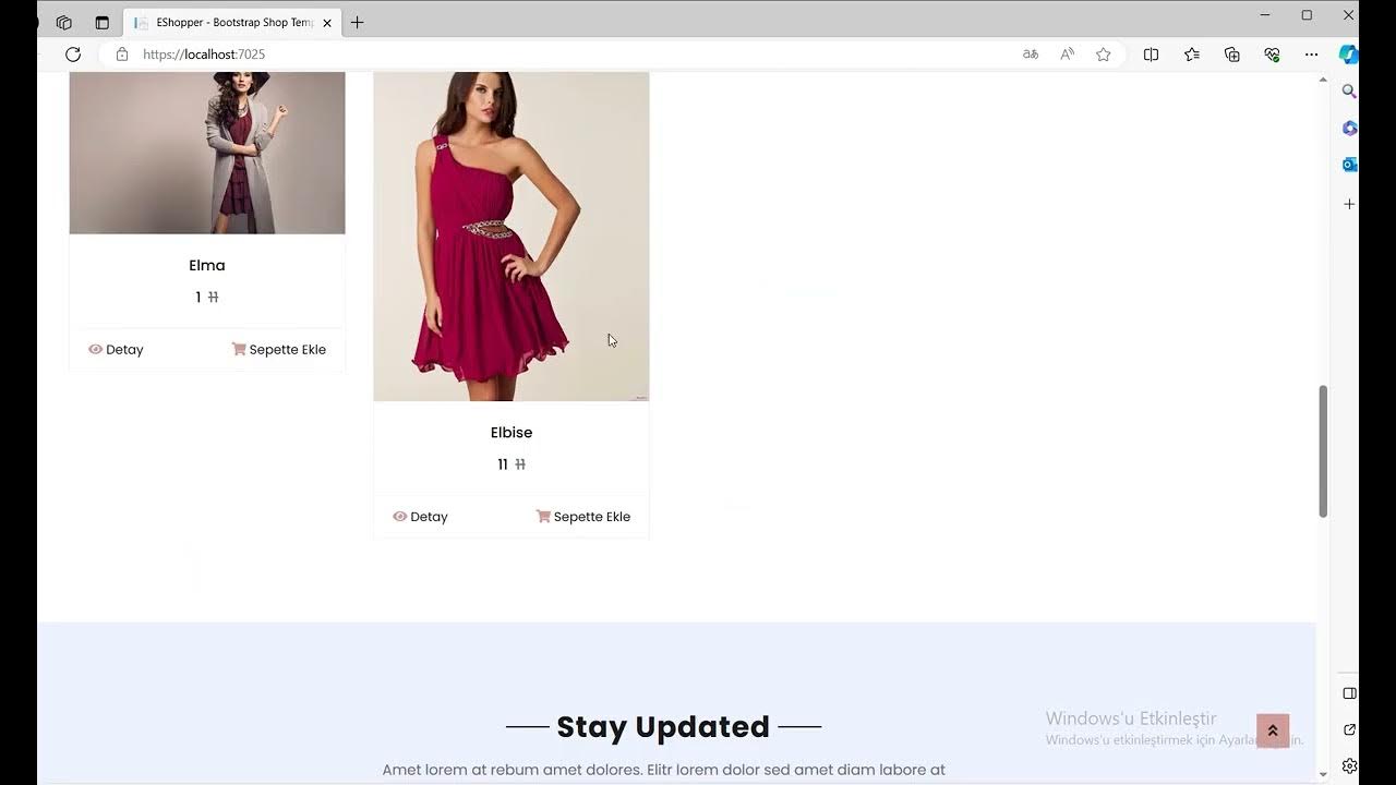 Asp.net Mvc Core 6 0 E Ticaret Sepet Uygulaması 19 - YouTube