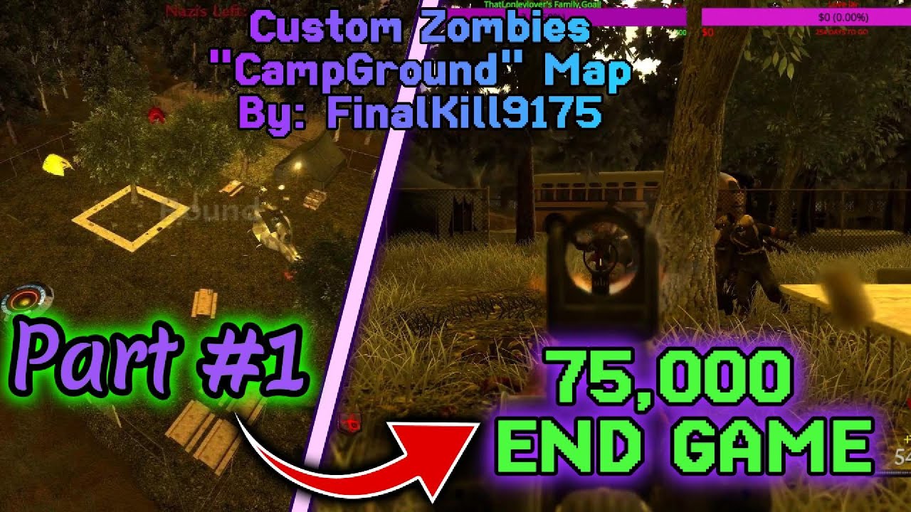 Custom Zombies Solo "Campground" Map Part #1 - YouTube