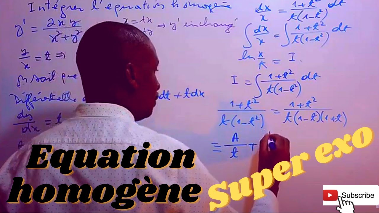 Equation différentielle homogène non linéaire : #4 - YouTube