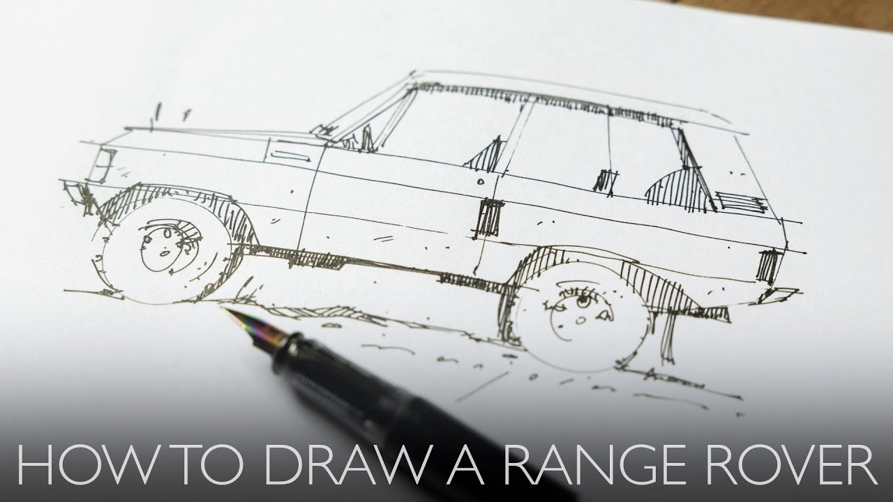 How to draw a Classic Range Rover - easy to follow instructions - just ...