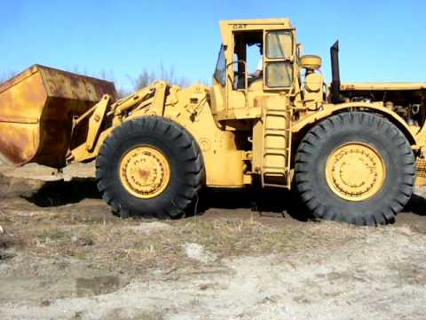 Cat 988 rubber tire loader - YouTube