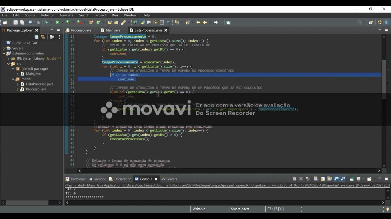 Sistema de Escalonamento Round Robin em Java - YouTube