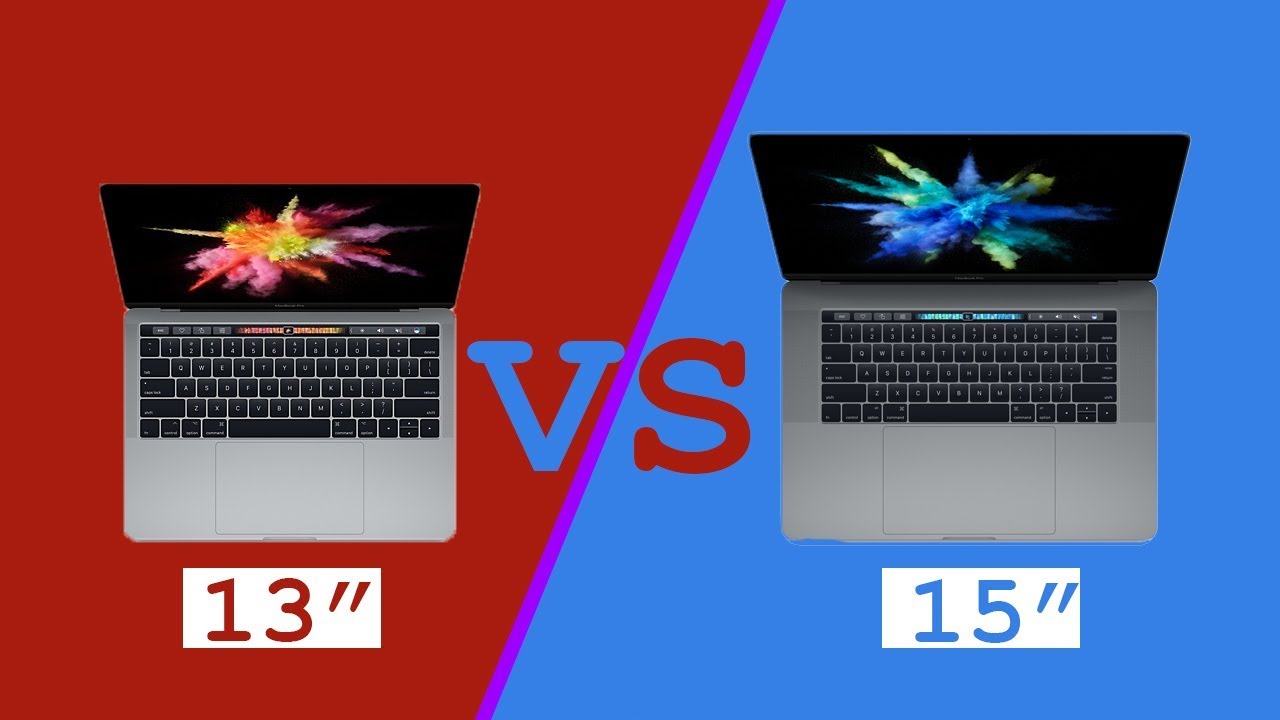 MACBOOK PRO 13" 2016 vs MACBOOK PRO 15" 2017 - YouTube