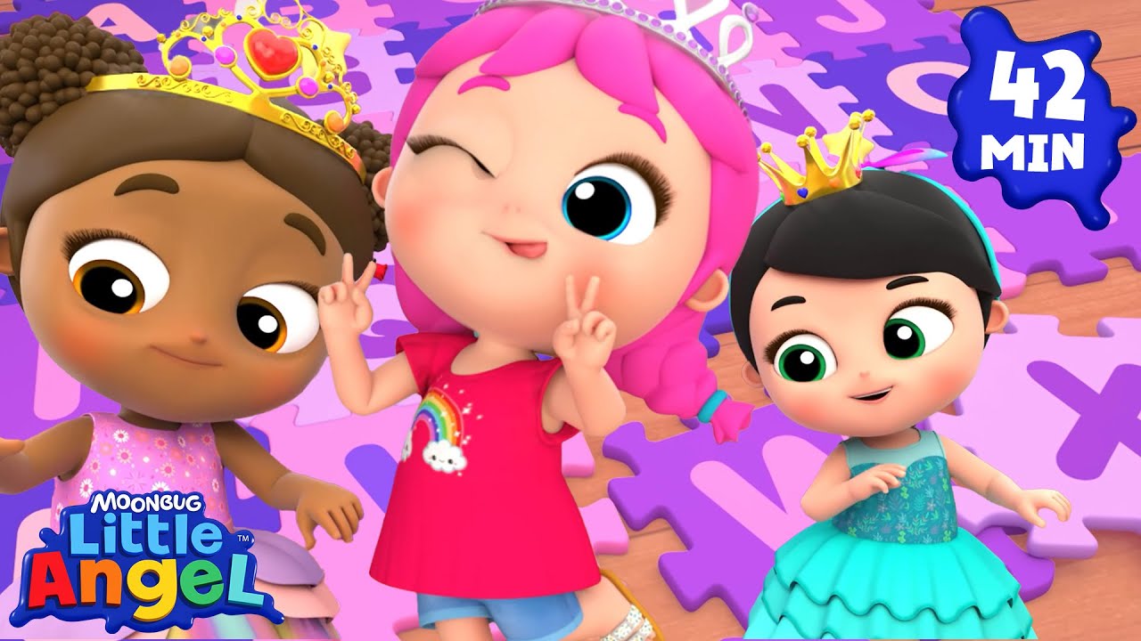 ABC Princess Song + More | Little Angel | Moonbug Kids - Dreamland ...