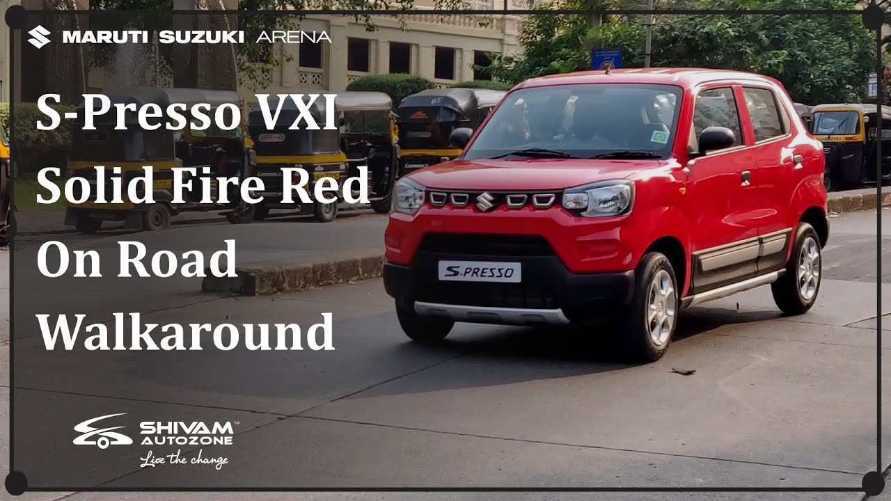 New S-Presso 2020 VXI AMT - Solid Fire Red | Shivam Autozone - YouTube