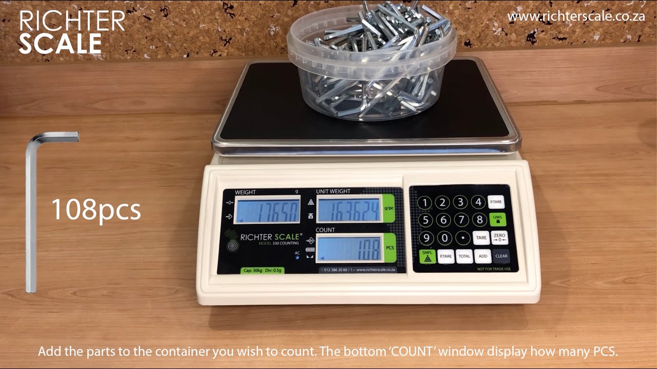 How to speed up counting on a scale by entering the unit weight - Model ...