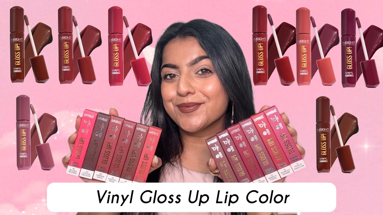 *NEW* Insight Cosmetics Vinyl Gloss Up Lip Color Review & Swatches ALL ...