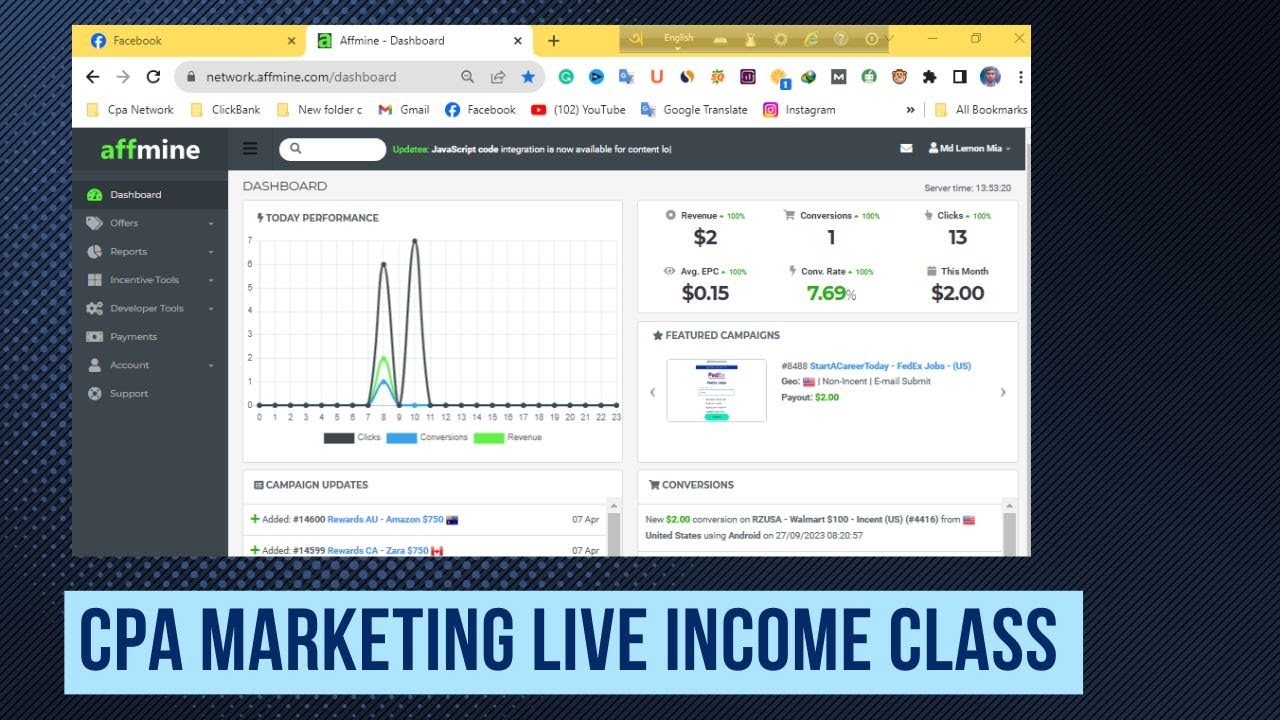 CPA Marketing Live income class | Best Traffic Sources | adbluemedia ...