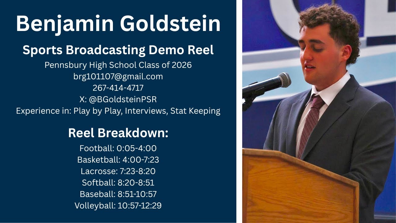 Benjamin Goldstein Sports Broadcasting Demo Reel 2023-25 - YouTube