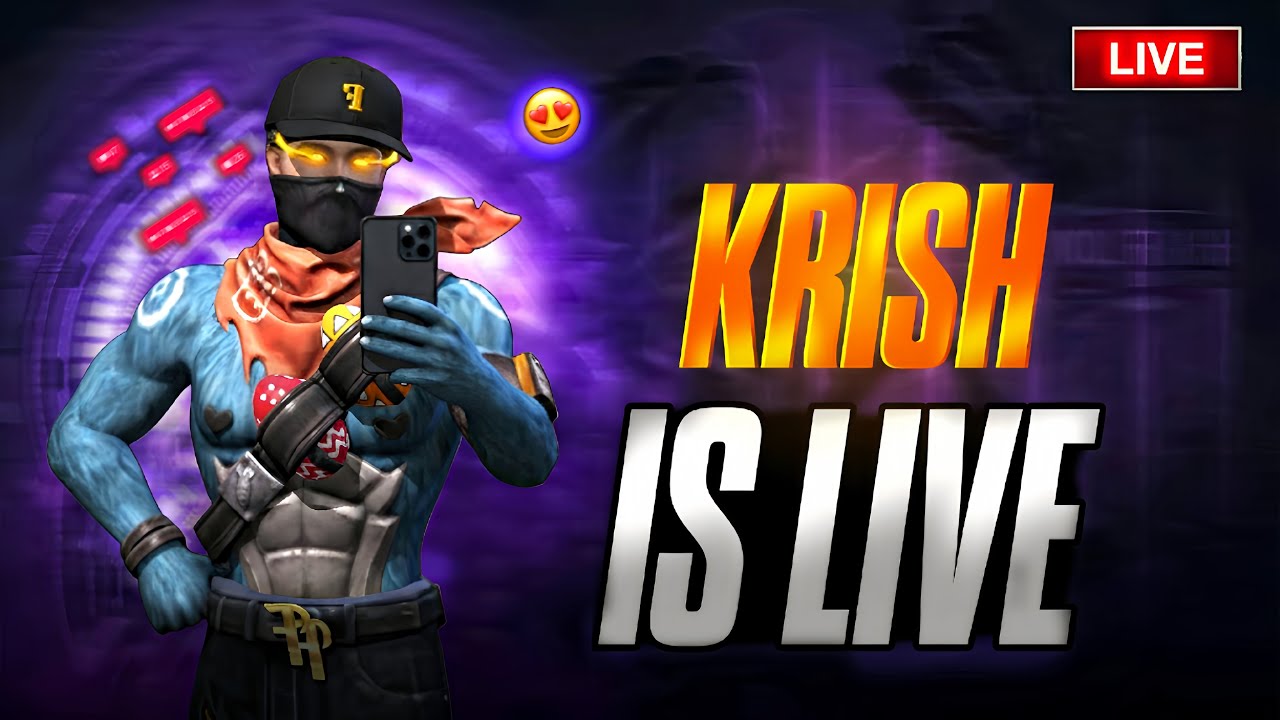 🔴KRISH IS BACK ? FREE FIRE LIVE🔴 LIVE STREAMING 💗 THANKS FOR WATCHING🔥 ...