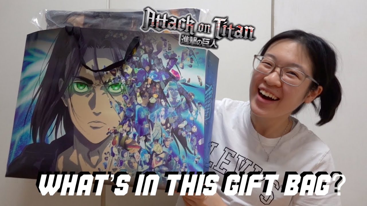 What's Inside the Attack On Titan Gift Bag? - YouTube