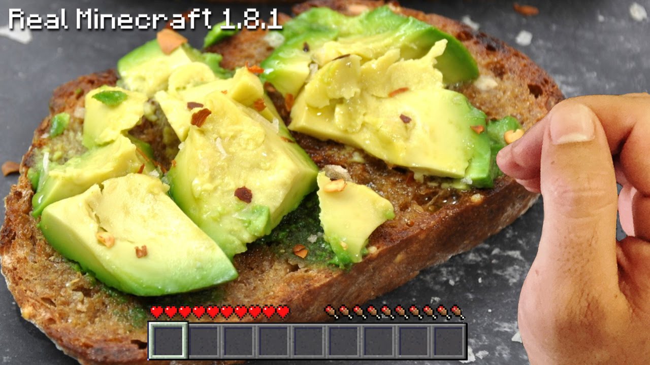 Real Life Minecraft Cooking - TOASTED AVOCADO - YouTube