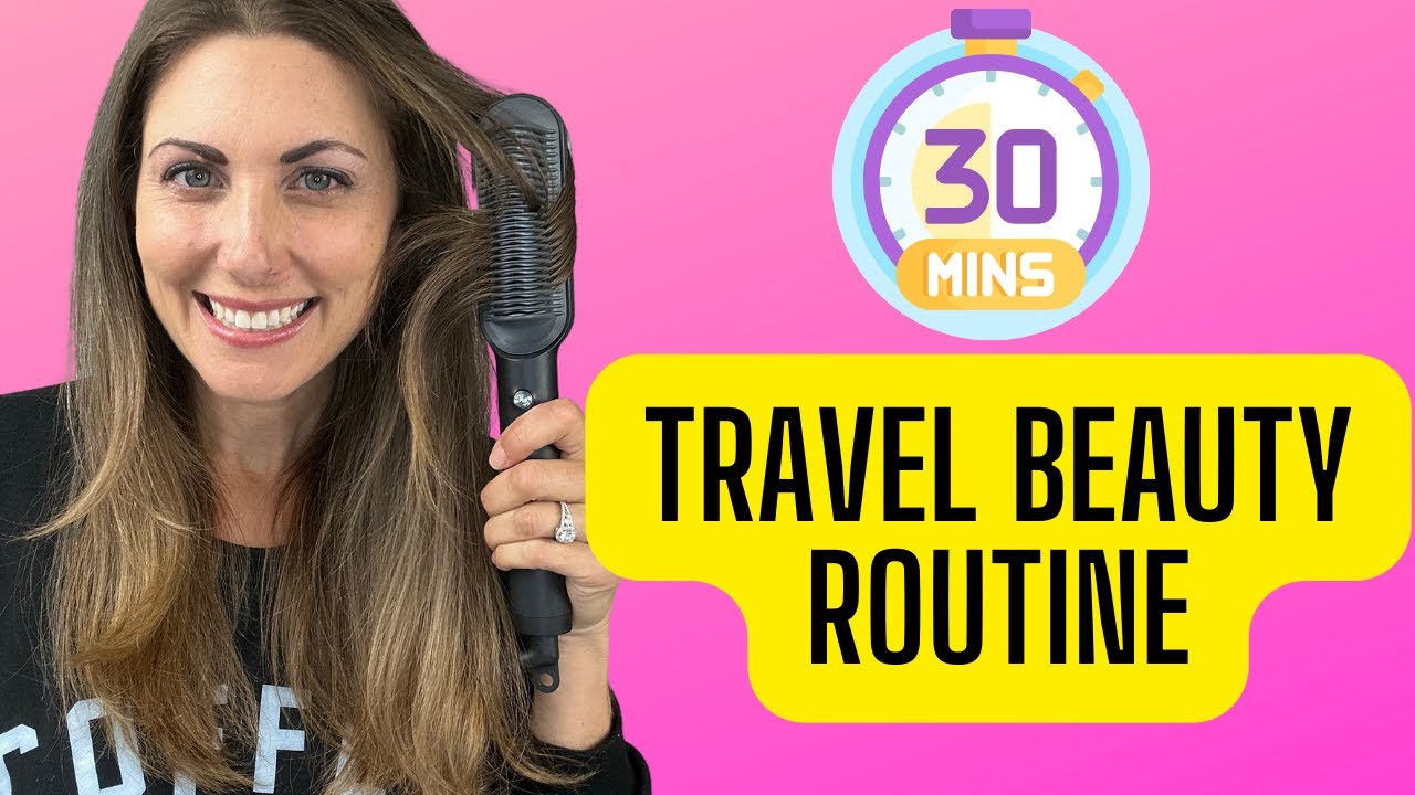 My Simple 30 minute Travel Beauty Routine - YouTube