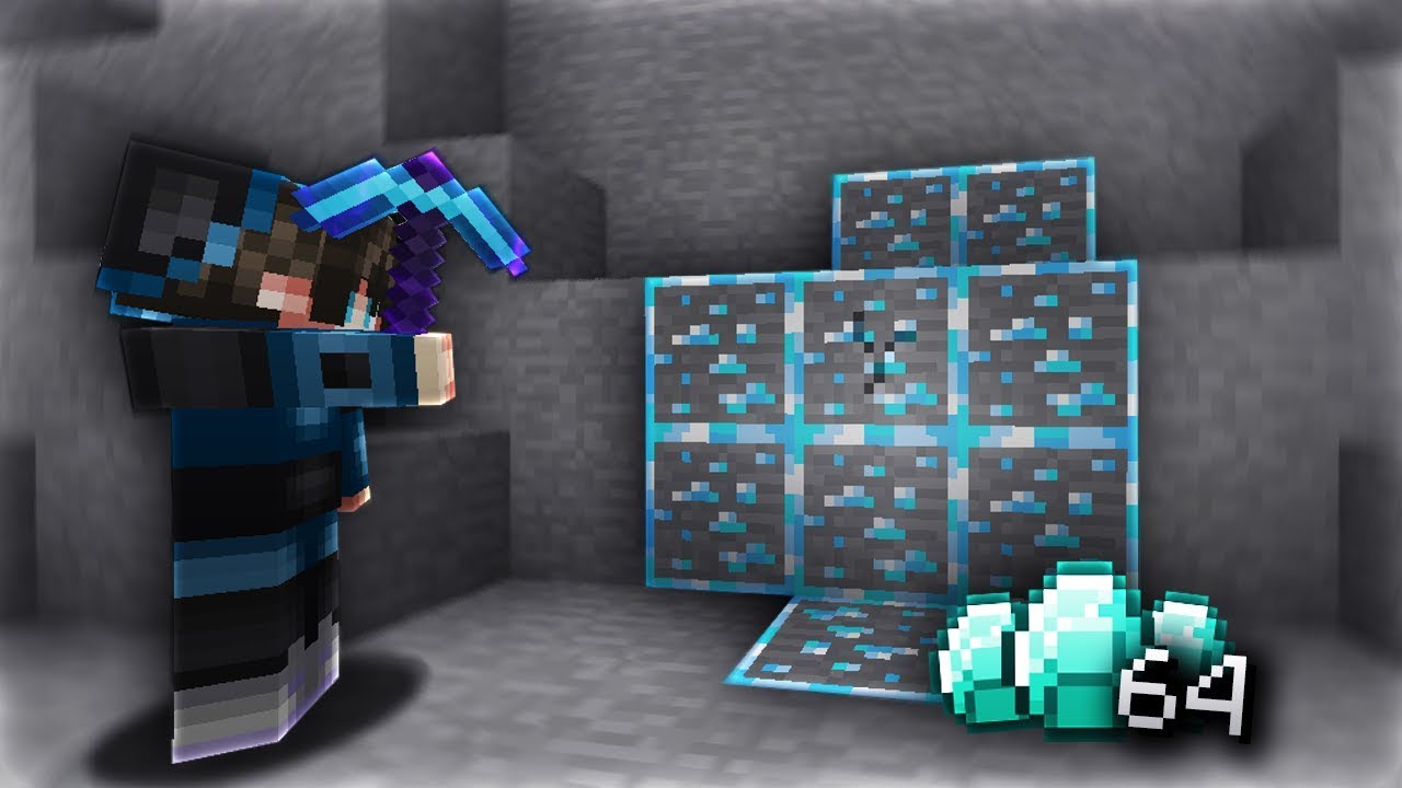 Mining 64 Diamonds in 5 Minutes (Hypixel UHC) - YouTube
